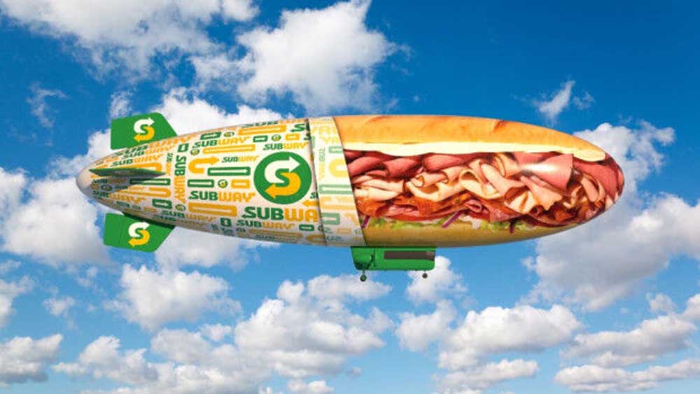 Subway eyes flying world with restaurant on a blimp - Rogue Valley ...