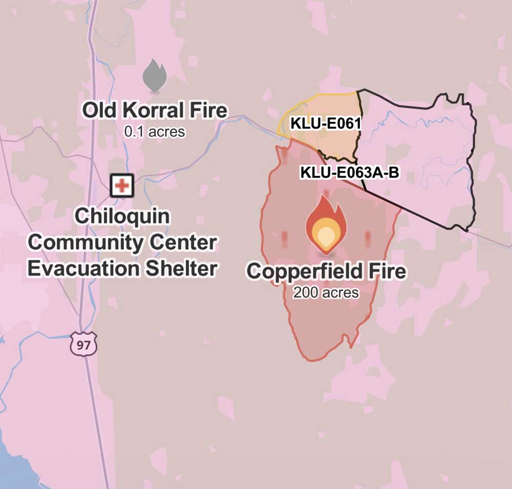 UPDATE: Copperfield Fire grows to about 200 acres; evacuation notices ...