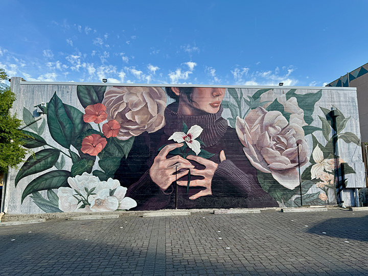 Local artist Ryan Moon finishes 900-square-foot mural outside Rogue ...
