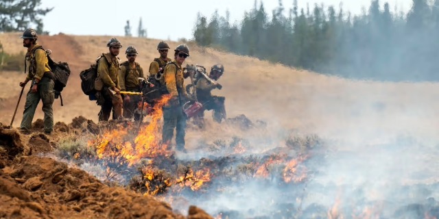 Wildland firefighters that included Medford-based crews escorted away ...