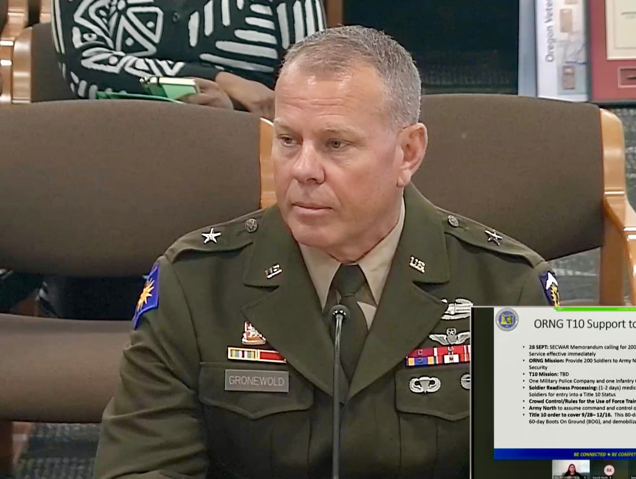 Oregon general’s testimony on National Guard troops goes viral | Rogue ...