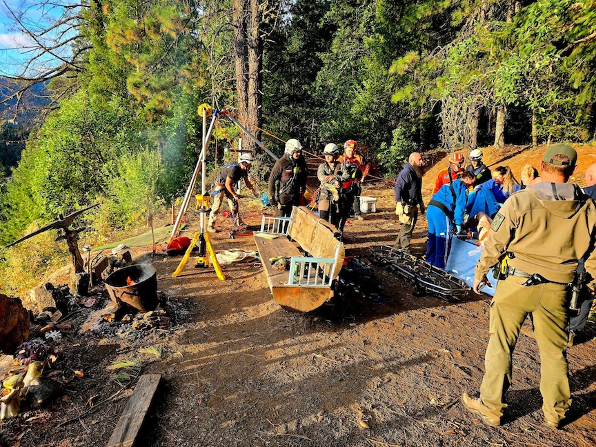Man rescued after more than 300-foot fall down river canyon near ...